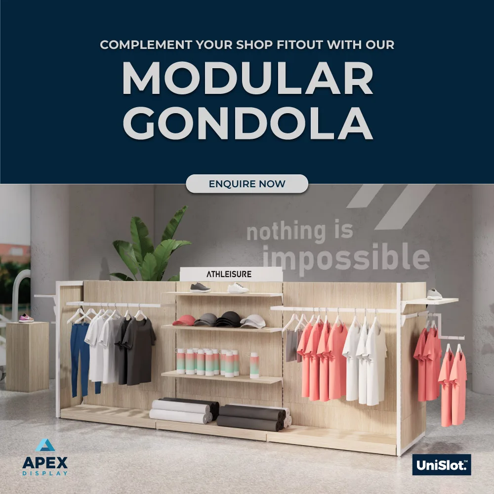UniSlot™ Retail Modular Gondola - Apex Display