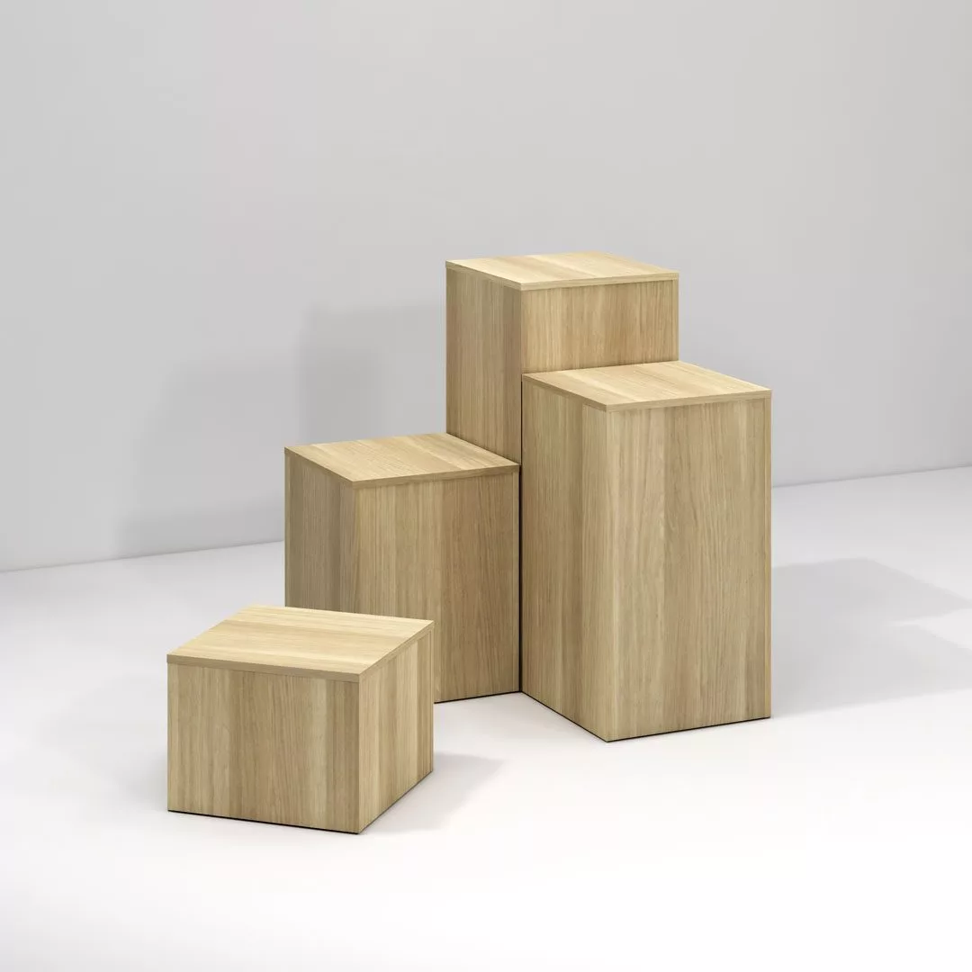 Retail Display Plinth Set - Tiered Set of 4 Various Sizes - Apex Display