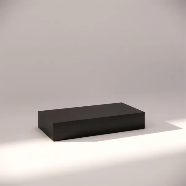 Black Rectangular Display Pedestal 200mm - Apex Display