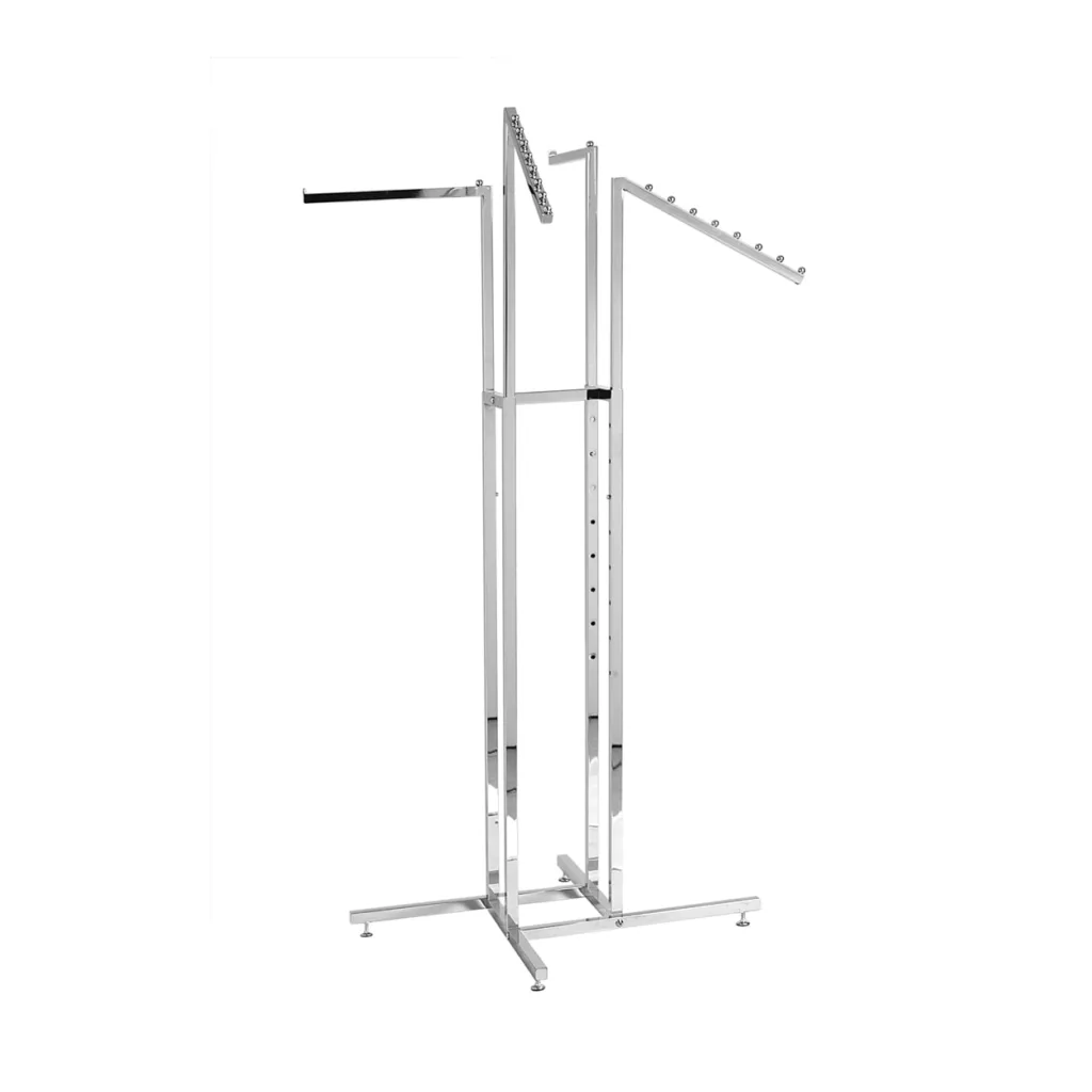 Four Way Rack with Straight & Sloping Arms - Apex Display